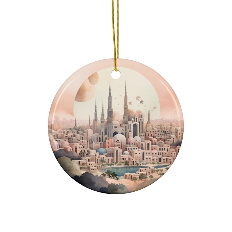 Riyadh Saudi Arabia Personalized Travel Ornament, Watercolor City ...
