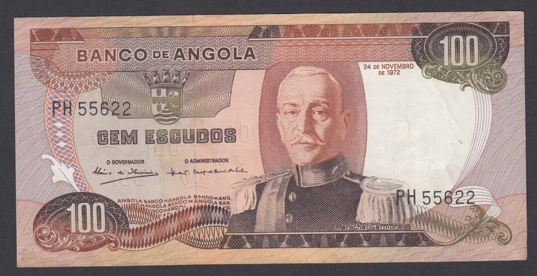 Note 1000 Escudos 1972 Angola, AU - Etsy