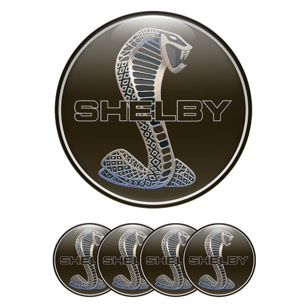 Shelby Cobra Wheel Emblems Center Hub Caps Domed Wheel Emblems Silicone ...