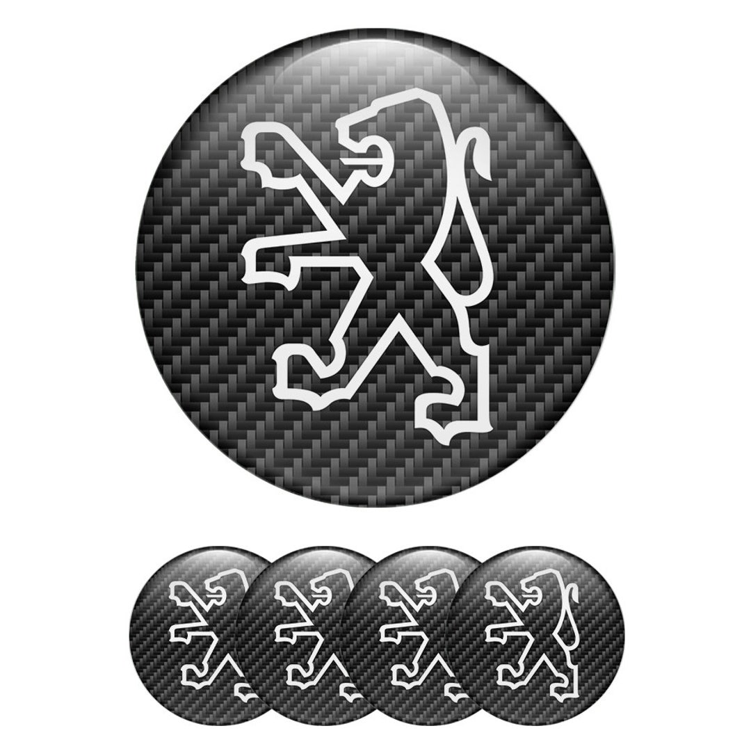 Peugeot Wheel Emblems Center Hub Caps Domed Wheel Emblems Silicone ...