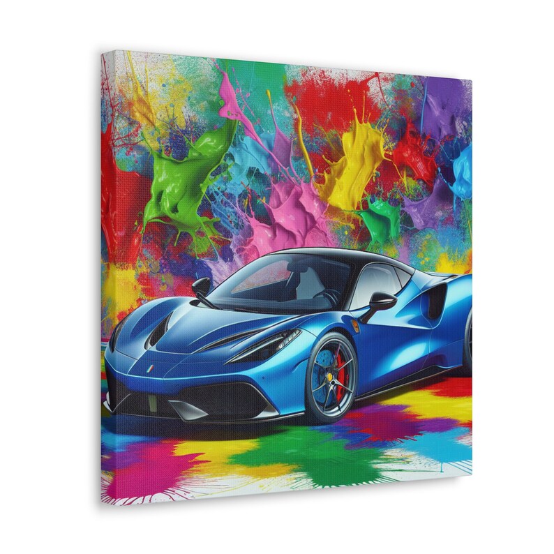 Ferrari Luxury Car Canva Painting Wall Art for Living Room, Home Decor ...