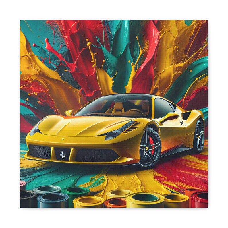 Ferrari Car Canva Art, Luxury Car Wall Art, High Quality Print ...