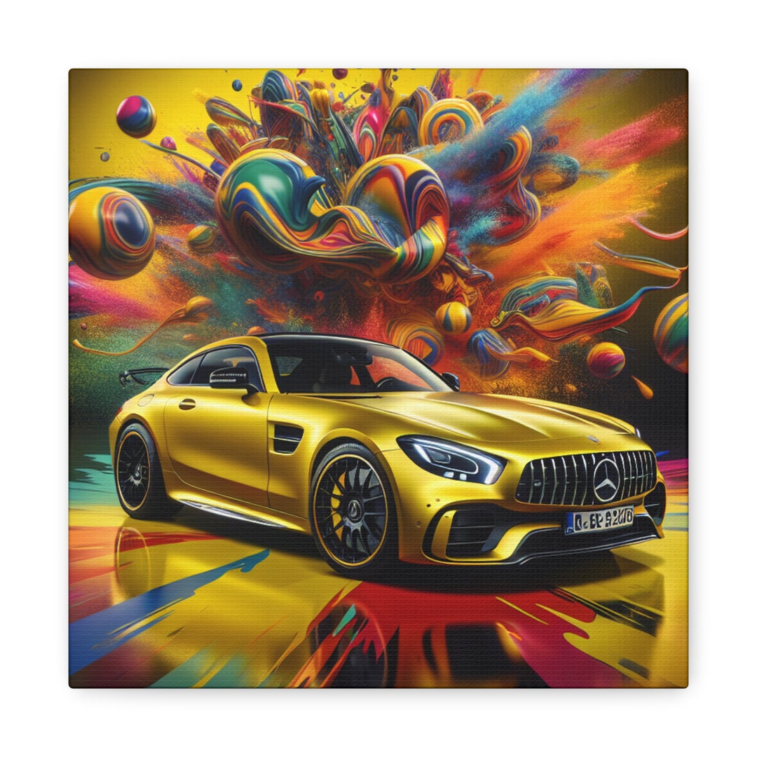 Mercedes AMG Wall Art Canva Luxury Car Print, Modern Home Decor, Car ...