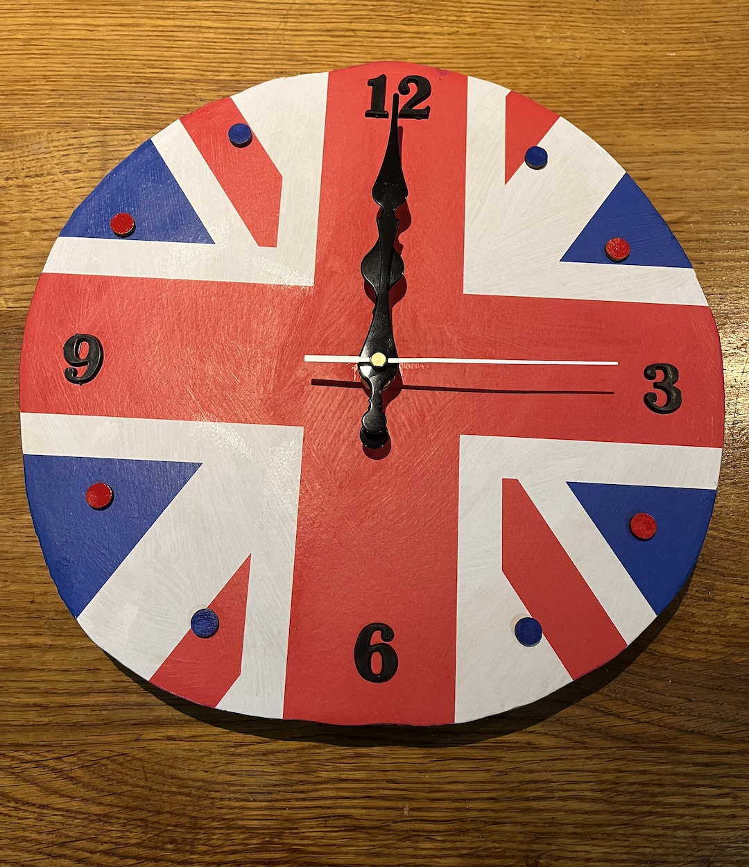 Union Jack Clock With Lacquered Finish - Etsy