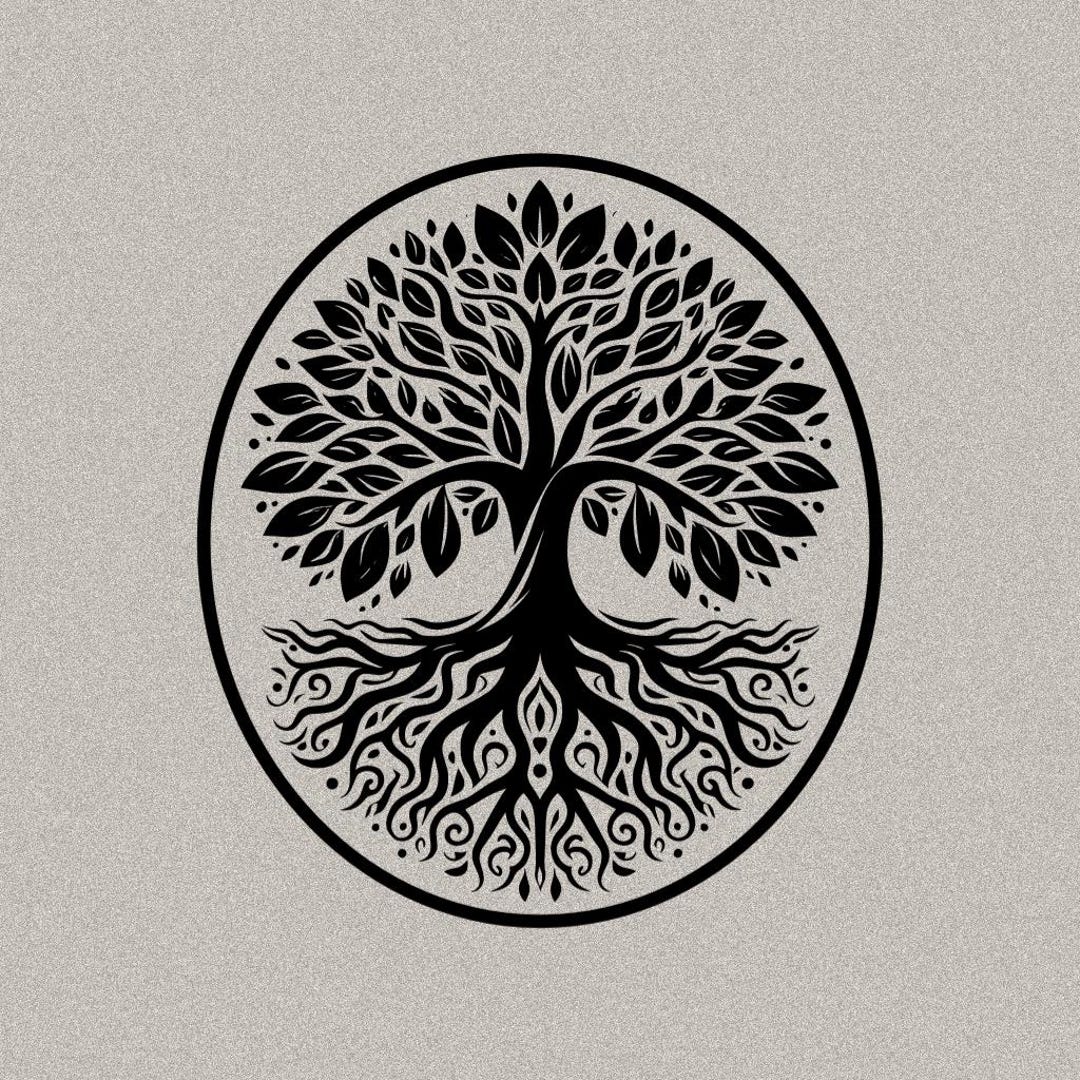 Tree of Life Oval Decal | 2 Matching Stickers | Clear or White Vinyl ...