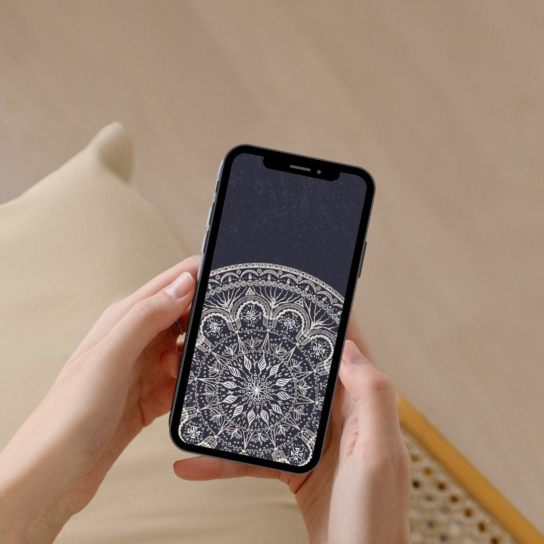 Phone Screen Wallpaper Mandala Art, iPhone Home Screen Downloadable ...