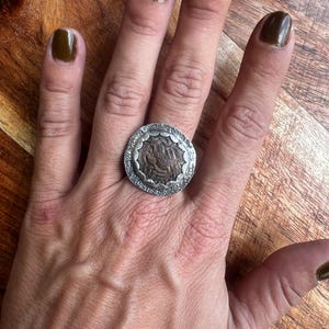Ancient Indian Copper Coin Ring in Sterling Size 9 - Etsy