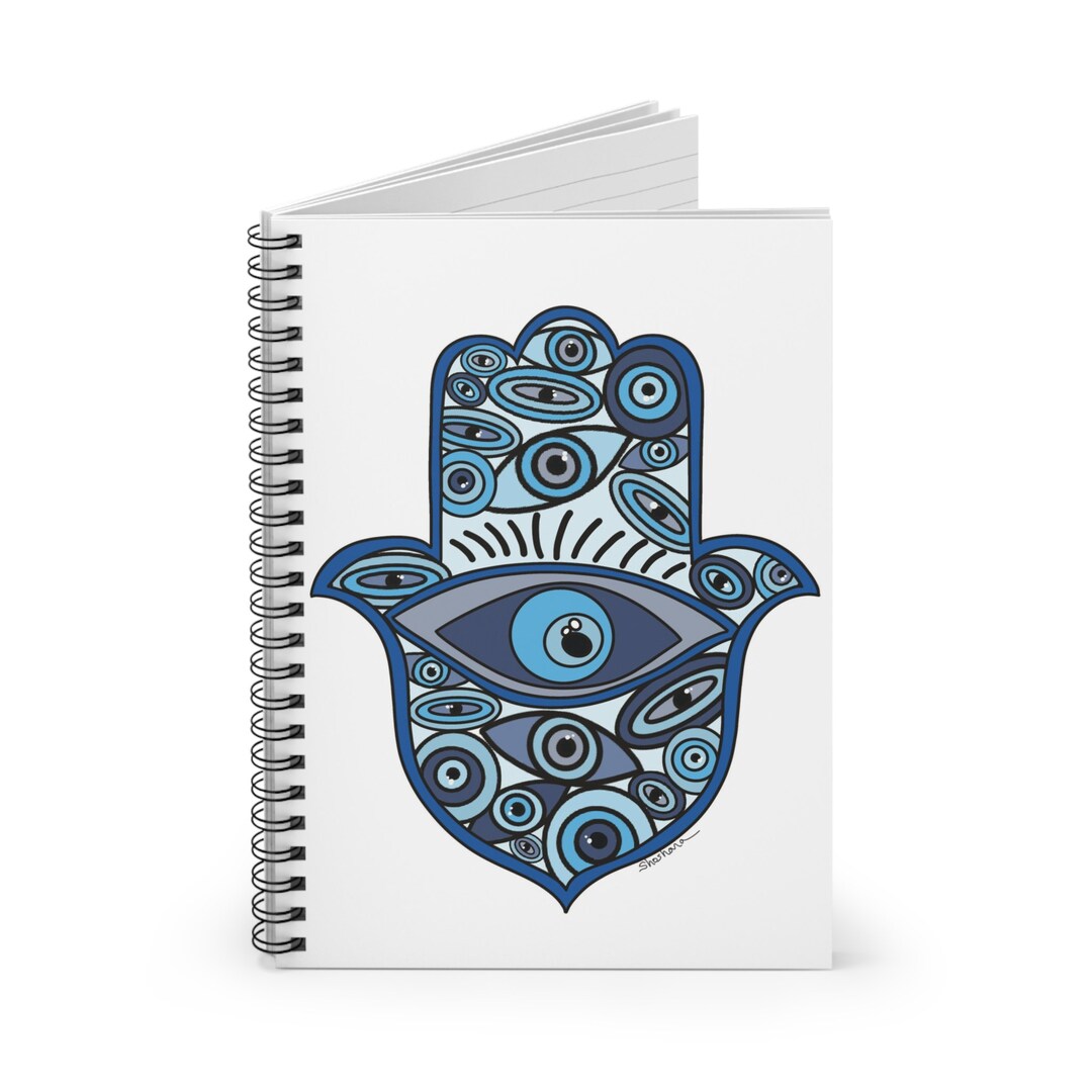 Evil Eye, Hamsa, Spiral Notebook Journal - Ruled Line - Etsy