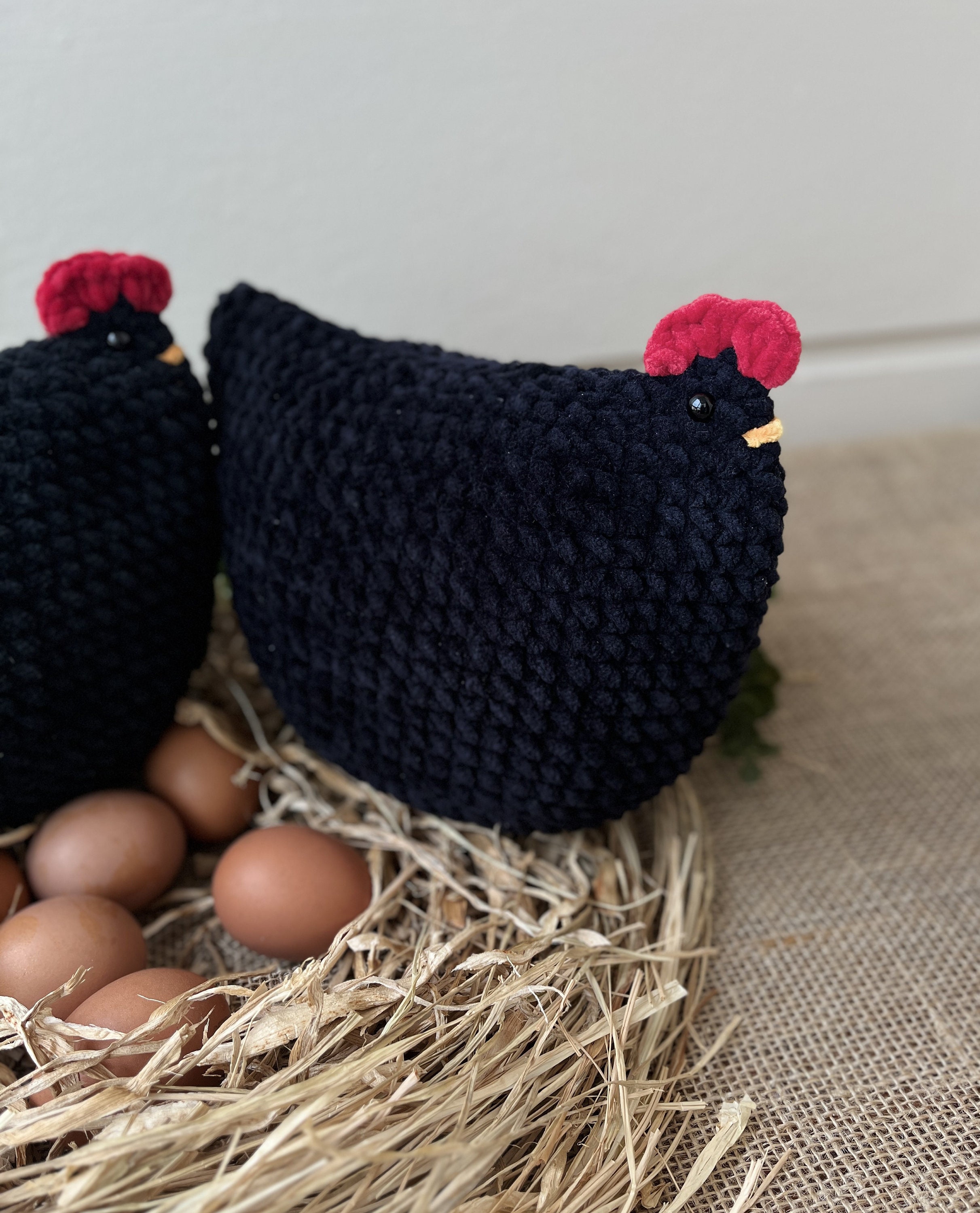 Crochet Chicken Pattern, Mama Chicken Pattern, Crochet Plush Chicken ...