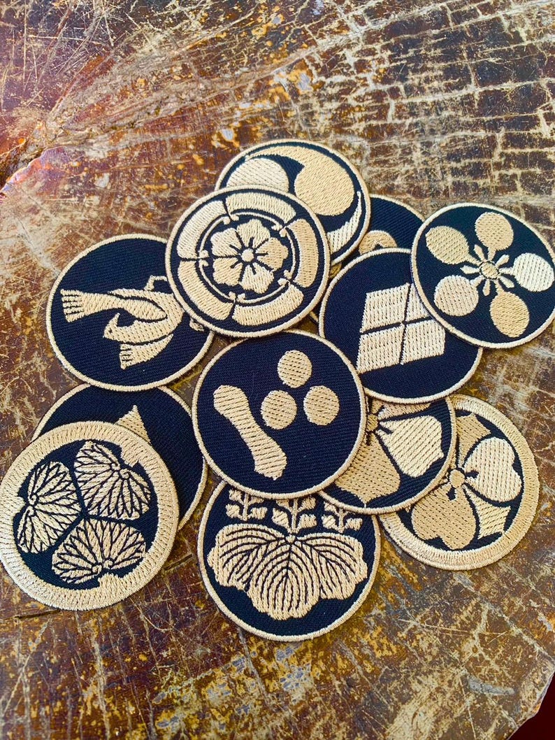 Iron on Patch Japanese Kamon or Family Crests Japan , Japan Patch for ...