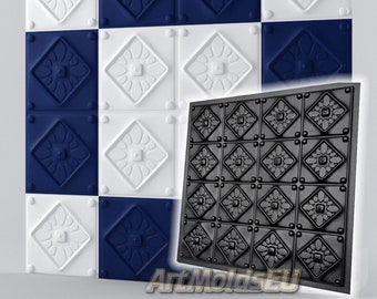 3D Panel Mold for Gypsum, Plaster or Concrete Tile for Decorative Wall ...