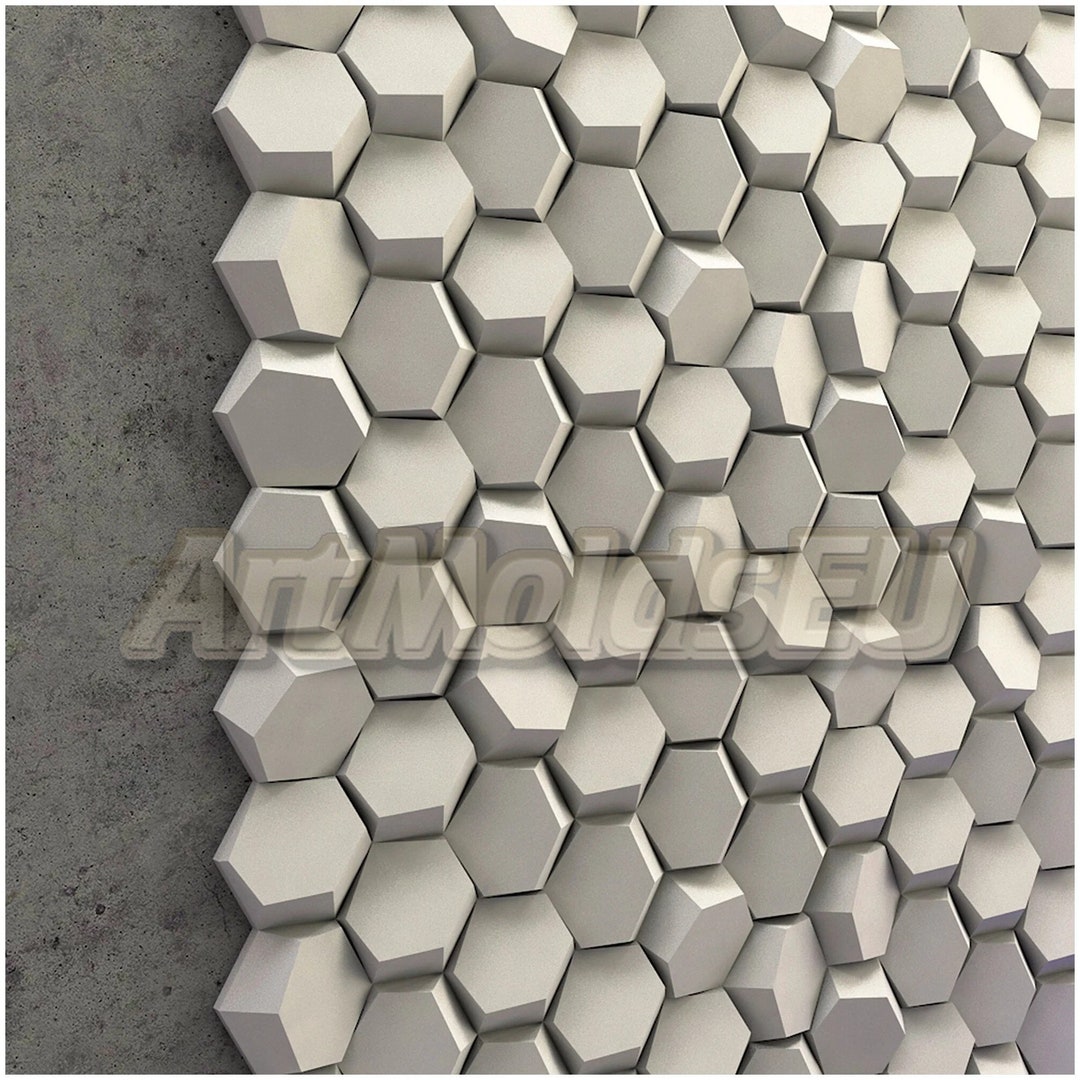 3D Panel Mold for Gypsum, Plaster or Concrete Tile for Decorative Wall ...