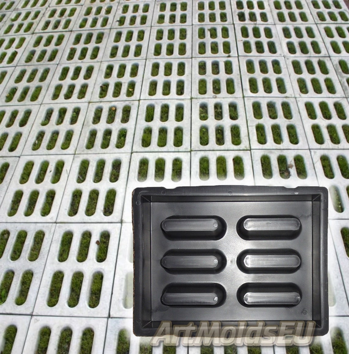 Eco Parking Plastic Mold for Concrete Paving Slabs, Stone Pattern ...