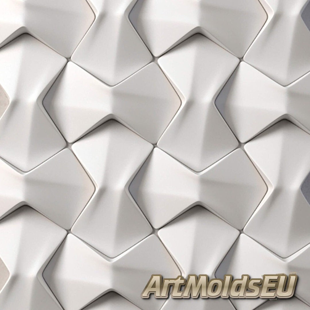3D Panel Molds for Gypsum, Plaster or Concrete Tile for Decorative Wall ...