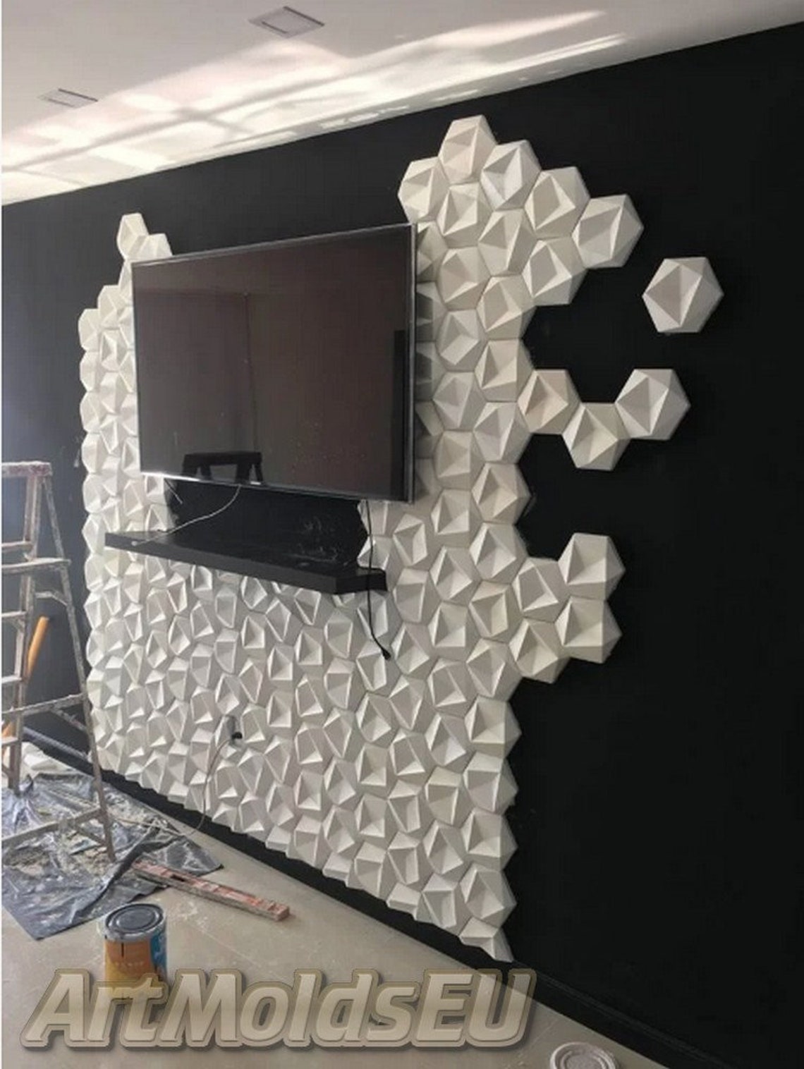 3D Panel Molds for Gypsum, Plaster or Concrete Tiles for Decorative ...