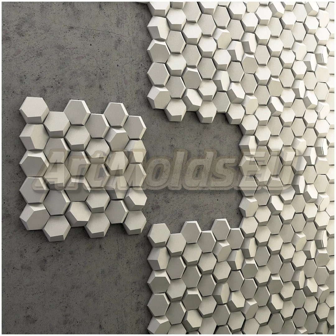 3D Panel Mold for Gypsum, Plaster or Concrete Tile for Decorative Wall ...