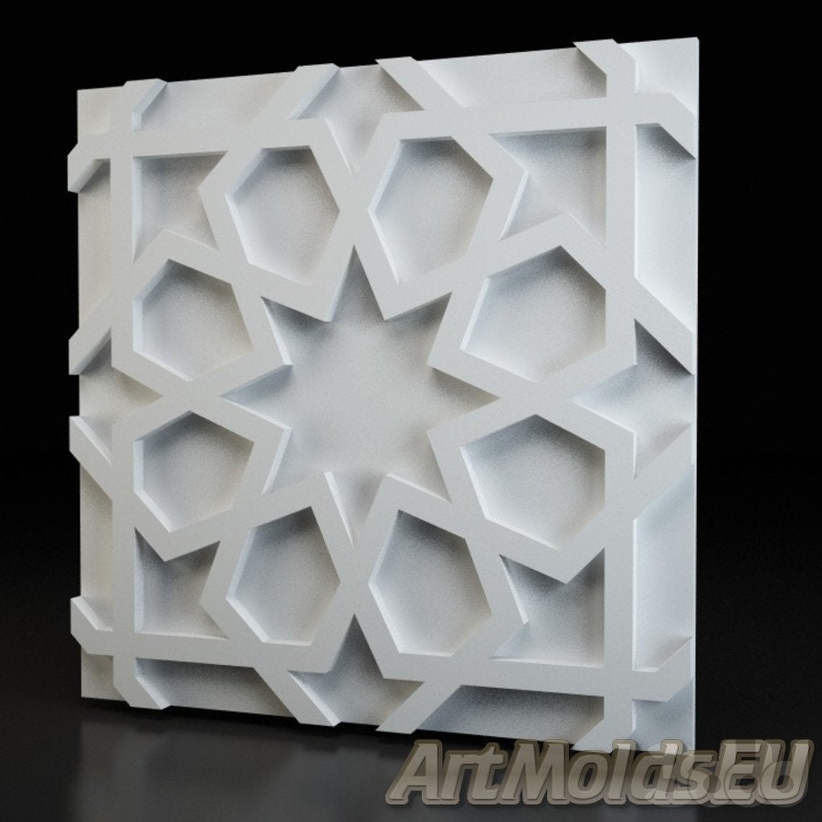 3D Panel Mold for Gypsum, Plaster or Concrete Tile for Decorative Wall ...