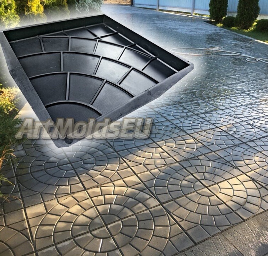 Mold for Concrete Paving Slabs, Stone Pattern, Concrete Garden ...