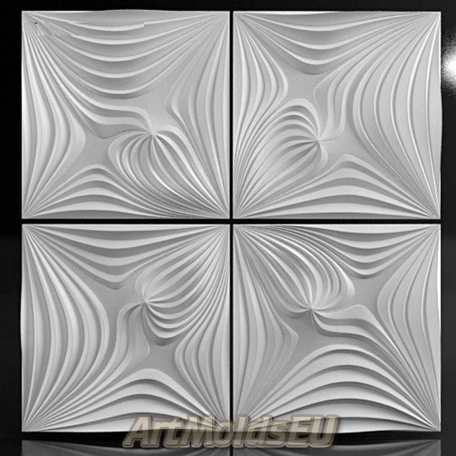 3D Panel Mold for Gypsum, Plaster or Concrete Tile for Decorative Wall ...