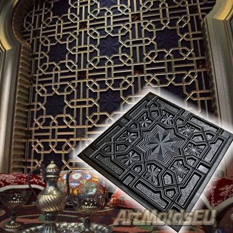 3D Panel Mold for Gypsum, Plaster or Concrete Tile for Decorative Wall ...