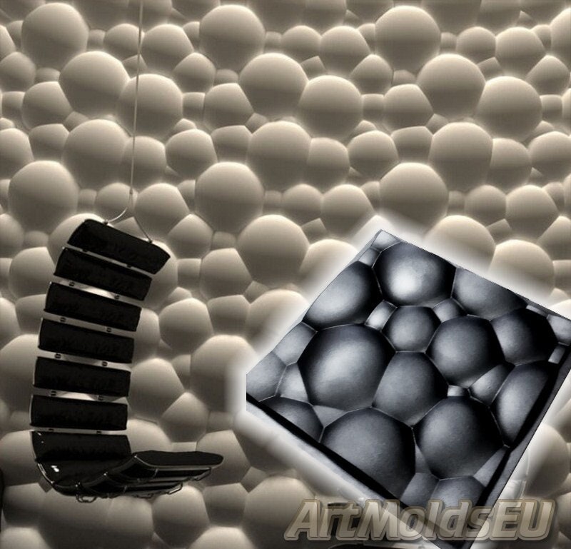 3D Panel Mold for Gypsum, Plaster or Concrete Tile for Decorative Wall ...