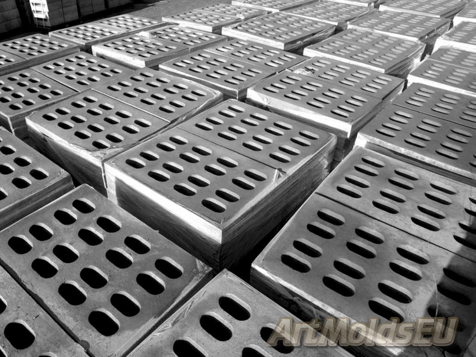 Eco Parking Plastic Mold for Concrete Paving Slabs, Stone Pattern ...