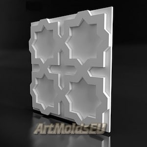 3D Panel Mold for Gypsum, Plaster or Concrete Tile for Decorative Wall ...