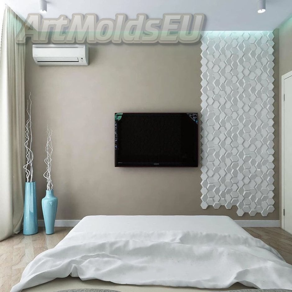 3D Panel Mold for Gypsum, Plaster or Concrete Tile for Decorative Wall ...