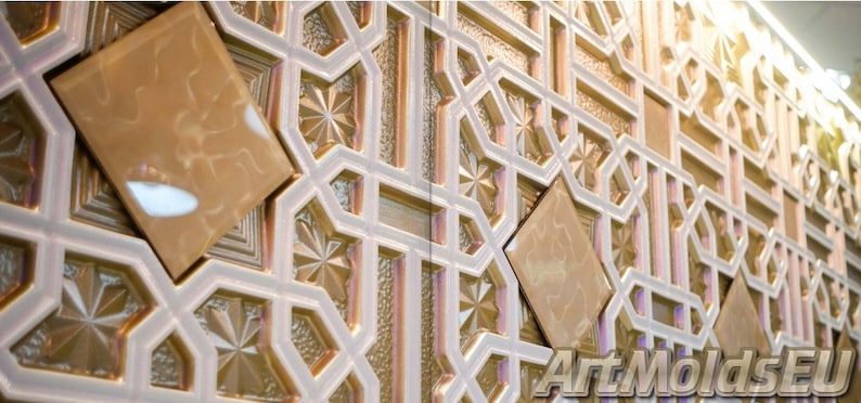 3D Panel Mold for Gypsum, Plaster or Concrete Tile for Decorative Wall ...