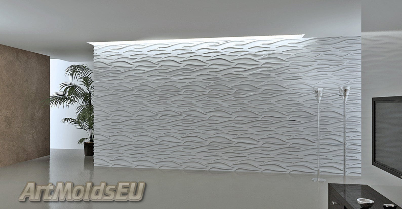 3D Panel Mold for Gypsum, Plaster or Concrete Tile for Decorative Wall ...