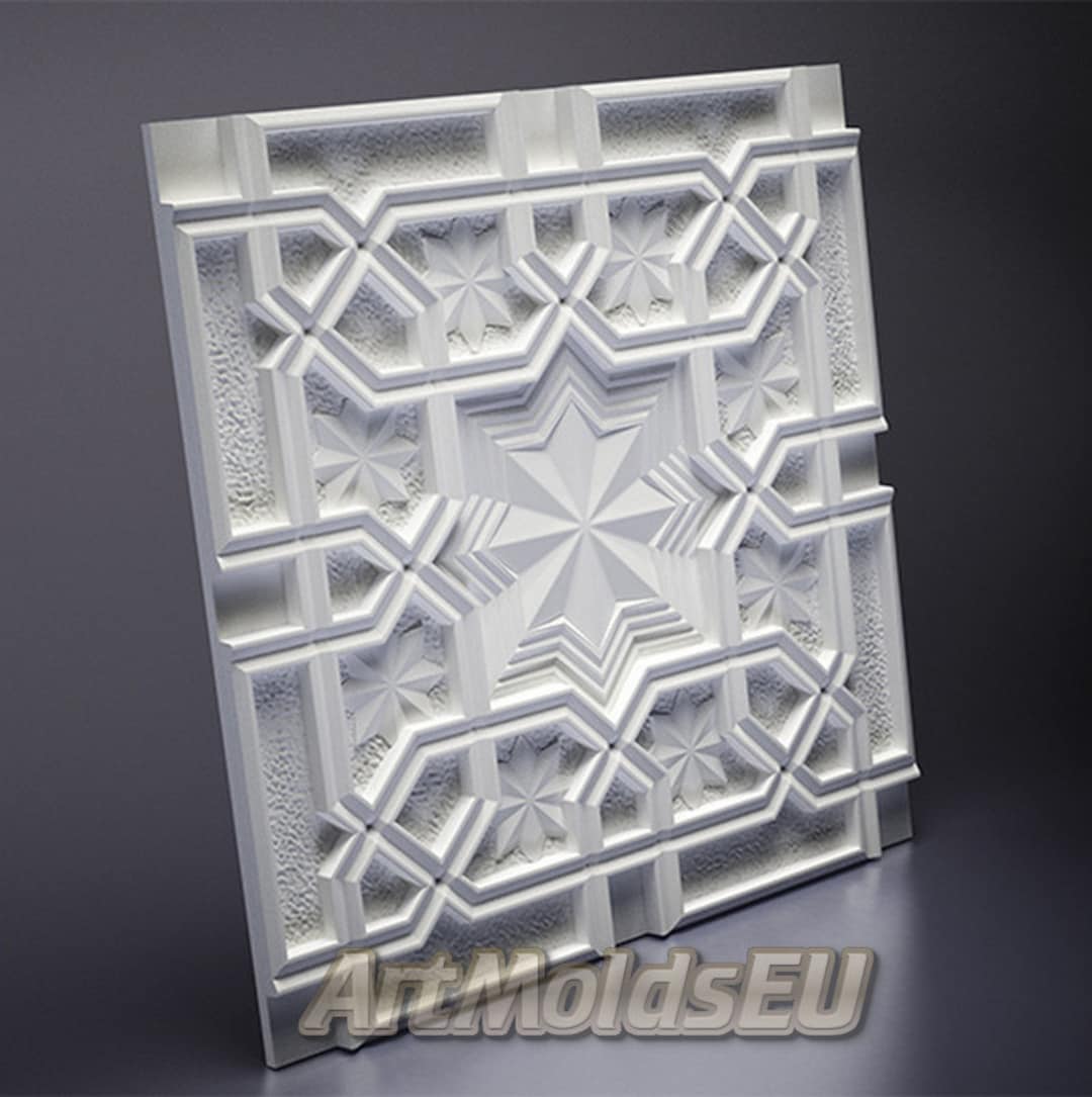 3D Panel Mold for Gypsum, Plaster or Concrete Tile for Decorative Wall ...