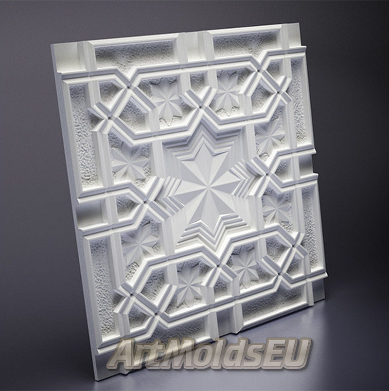 3D Panel Mold for Gypsum, Plaster or Concrete Tile for Decorative Wall ...
