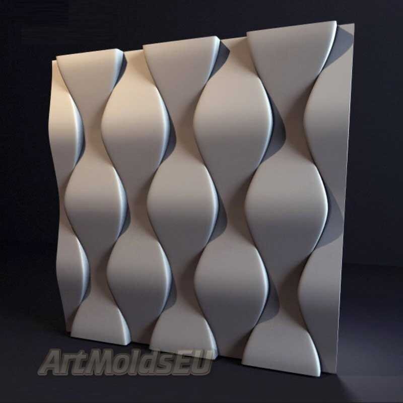 3D Panel Mold for Gypsum, Plaster or Concrete Tile for Decorative Wall ...