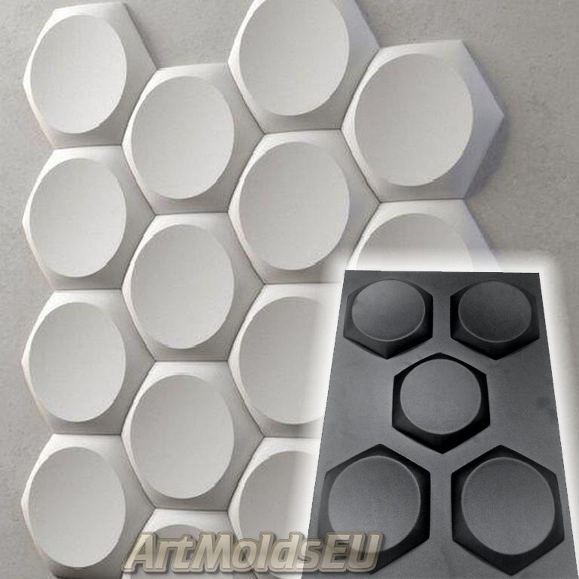 3D Panel Molds for Gypsum, Plaster or Concrete Tile for Decorative Wall ...