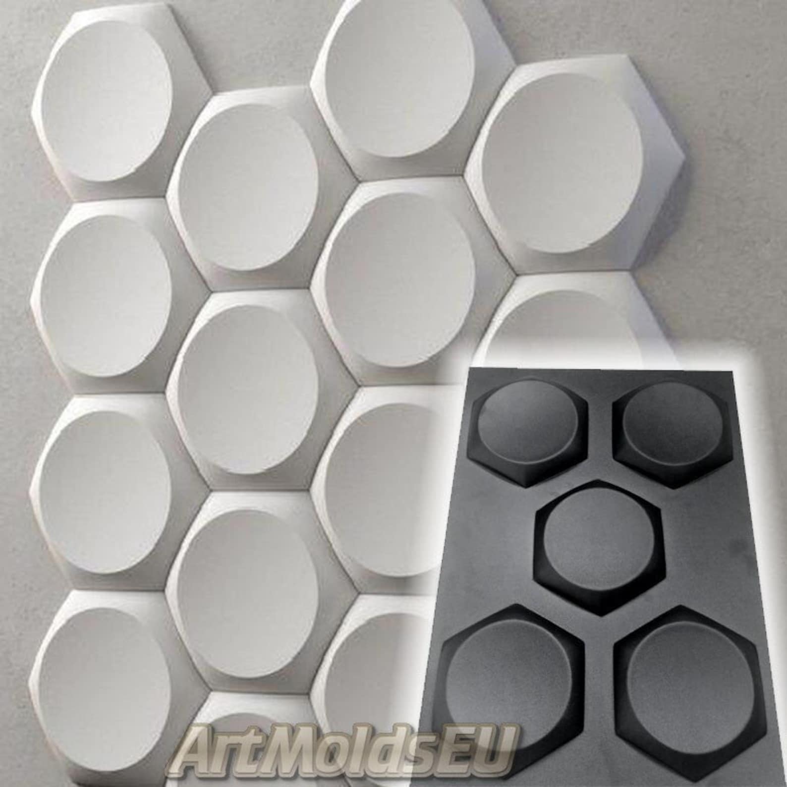 3D Panel Molds for Gypsum, Plaster or Concrete Tile for Decorative Wall ...