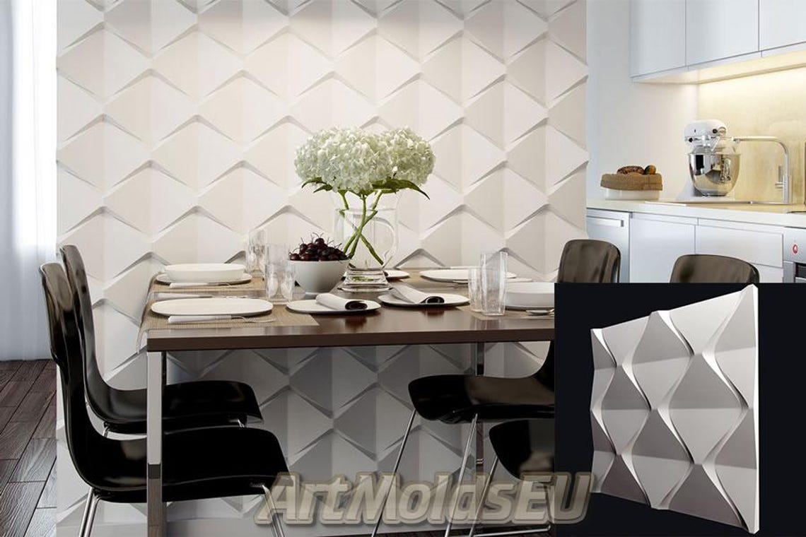 3D Panel Mould for Gypsum, Plaster or Concrete Tile for Decorative Wall ...