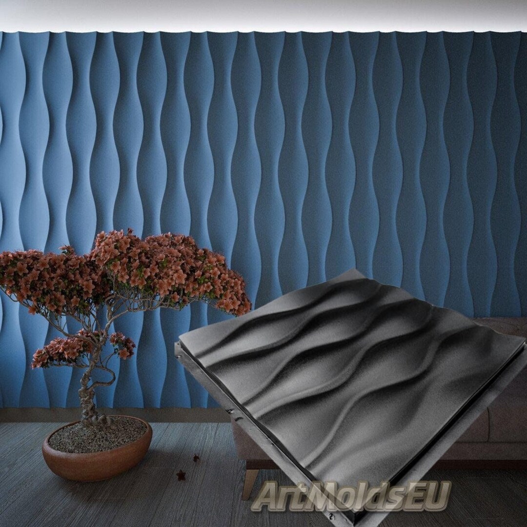 3D Panel Mold for Gypsum, Plaster or Concrete Tile for Decorative Wall ...
