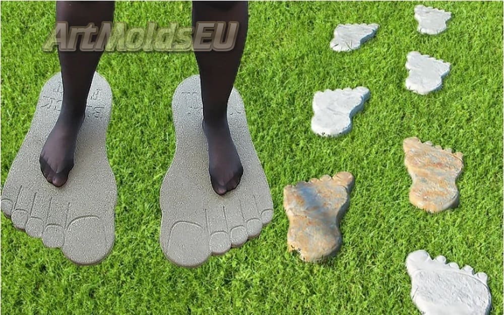 Giant's Footprints Mold for Concrete Paving Slabs, Stone Pattern ...