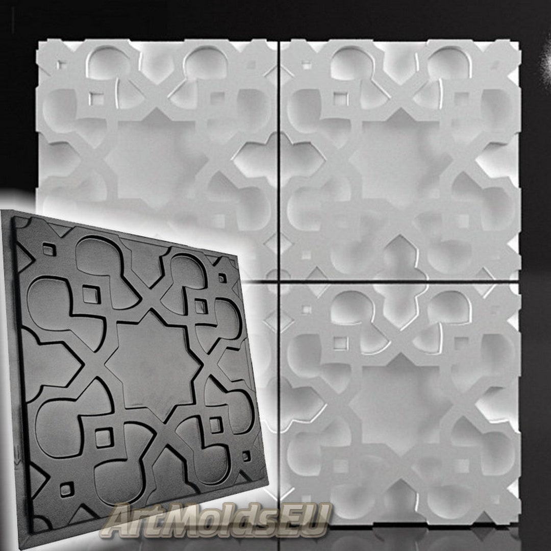 3D Panel Mold for Gypsum, Plaster or Concrete Tile for Decorative Wall ...