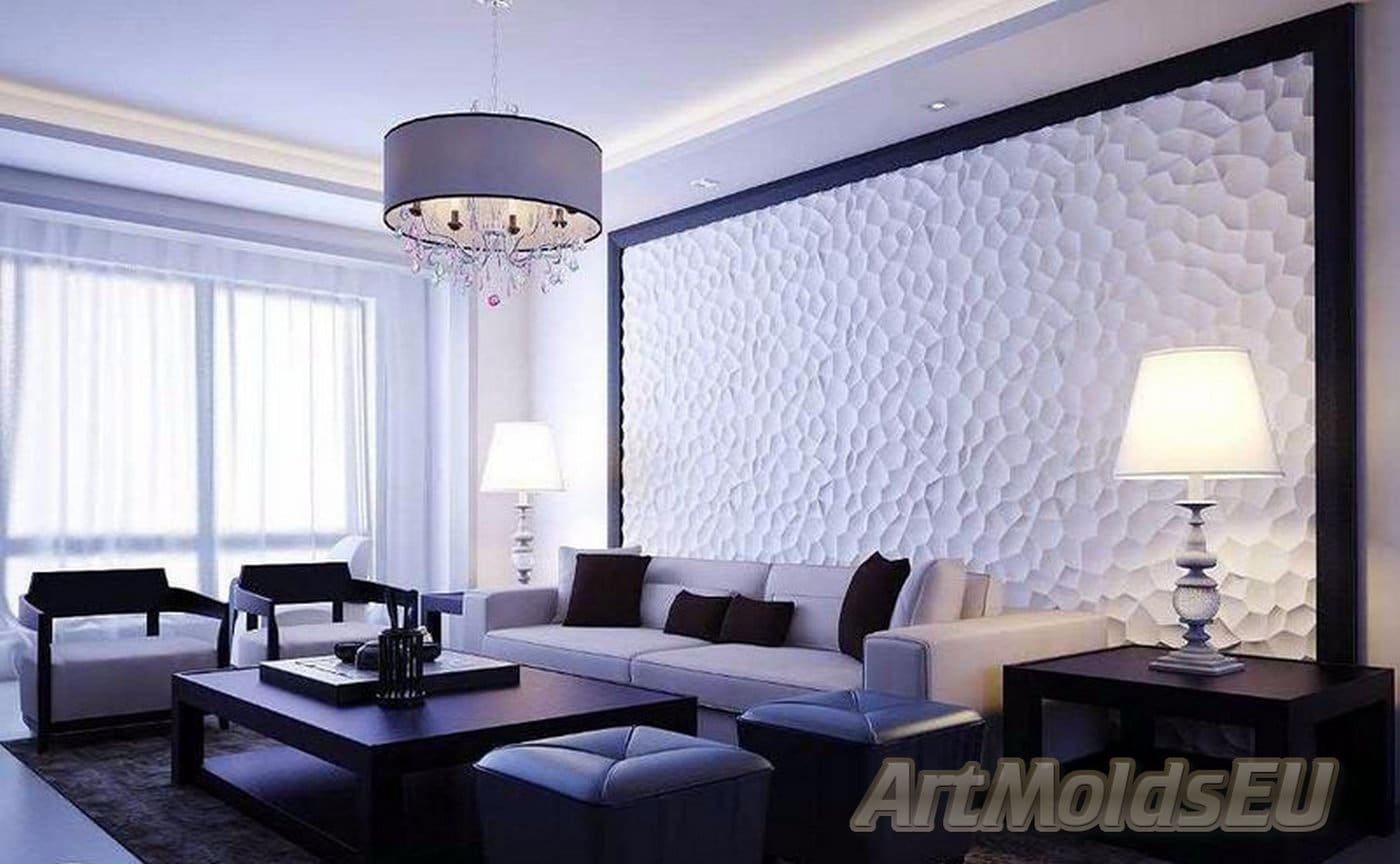 3D Panel Mold for Gypsum, Plaster or Concrete Tile for Decorative Wall ...