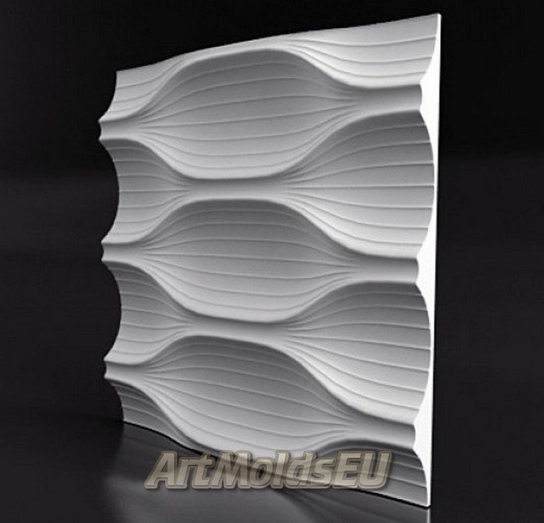3D Panel Mold for Gypsum, Plaster or Concrete Tile for Decorative Wall ...