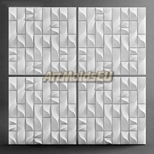 3D Panel Mold for Gypsum, Plaster or Concrete Tile for Decorative Wall ...