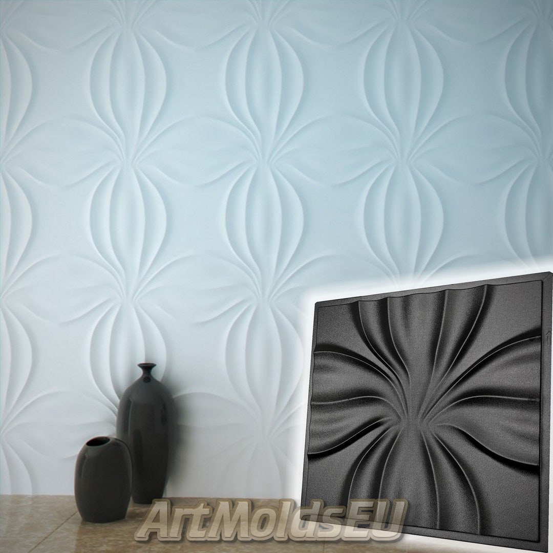 3D Panel Mold for Gypsum, Plaster or Concrete Tile for Decorative Wall ...