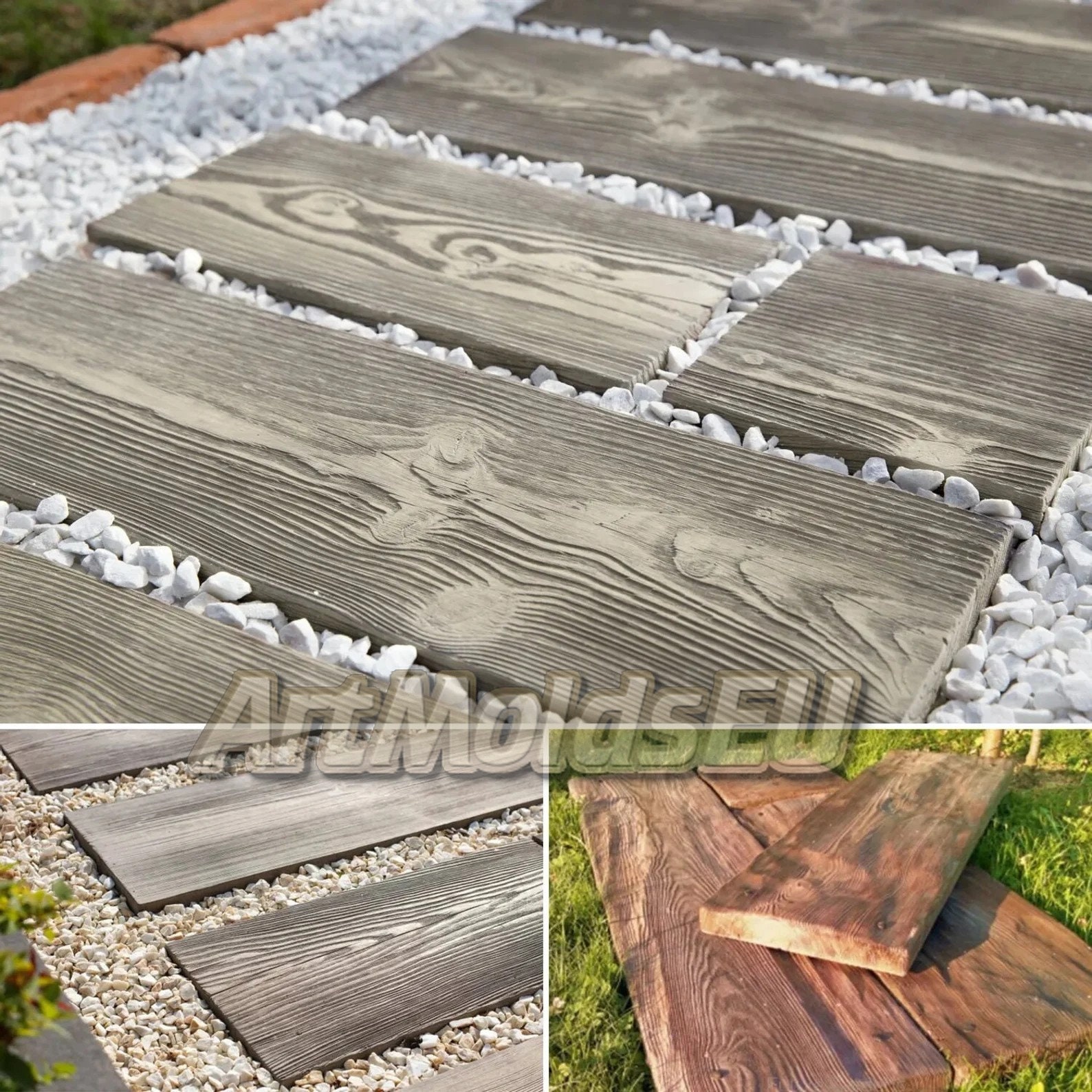 Mold for Concrete Paving Slabs, Stone Pattern, Concrete Garden ...