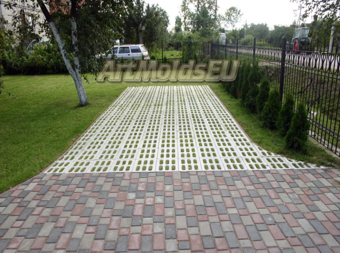 Eco Parking Plastic Mold for Concrete Paving Slabs, Stone Pattern ...