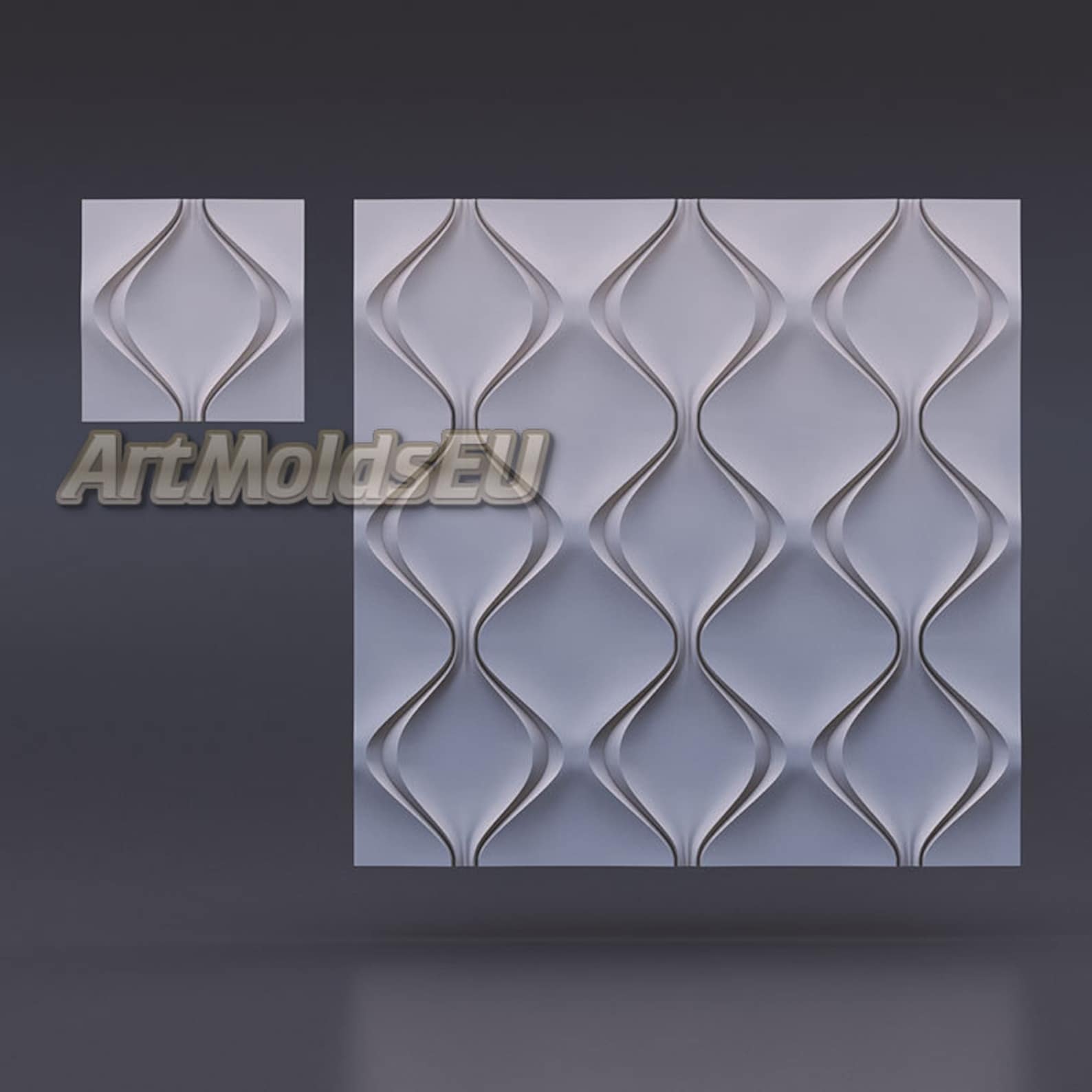 3D Panel Mold for Gypsum, Plaster or Concrete Tile for Decorative Wall ...