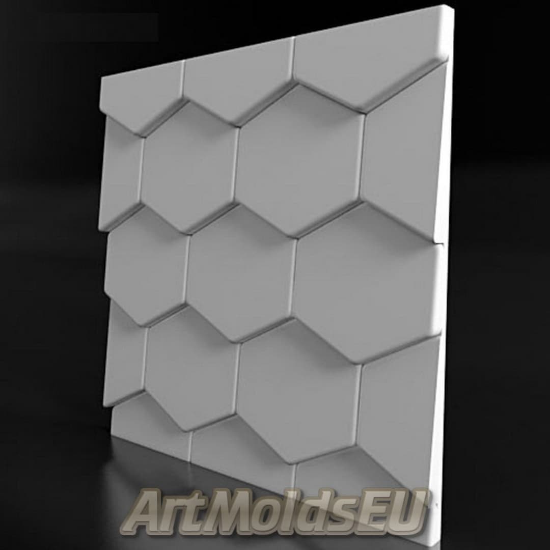 3D Panel Mold for Gypsum, Plaster or Concrete Tile for Decorative Wall ...