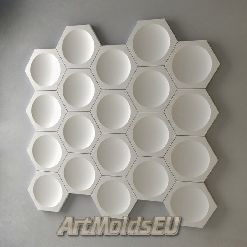 3D Panel Molds for Gypsum, Plaster or Concrete Tile for Decorative Wall ...