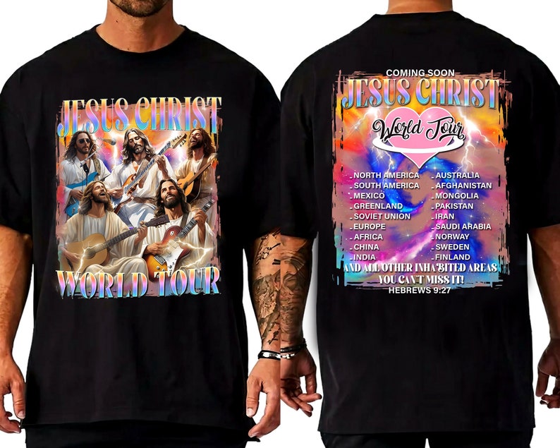 Digital PNG File, Funny Christ World Tour Bootleg Design, Resurrection ...