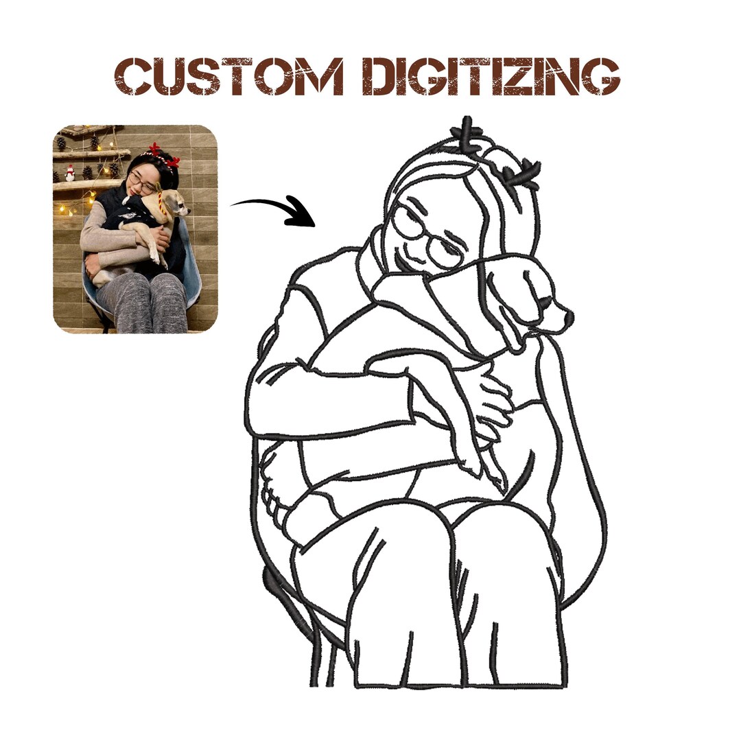 Custom Outline Embroidery Digitizing, Outline Embroidery, Outline ...